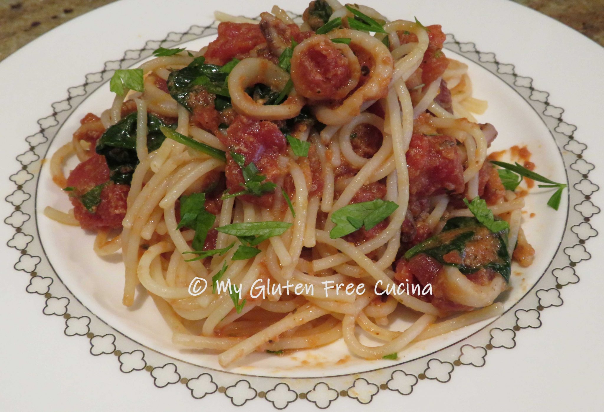 Gluten Free Spaghetti with Squid Rings – My Gluten Free Cucina